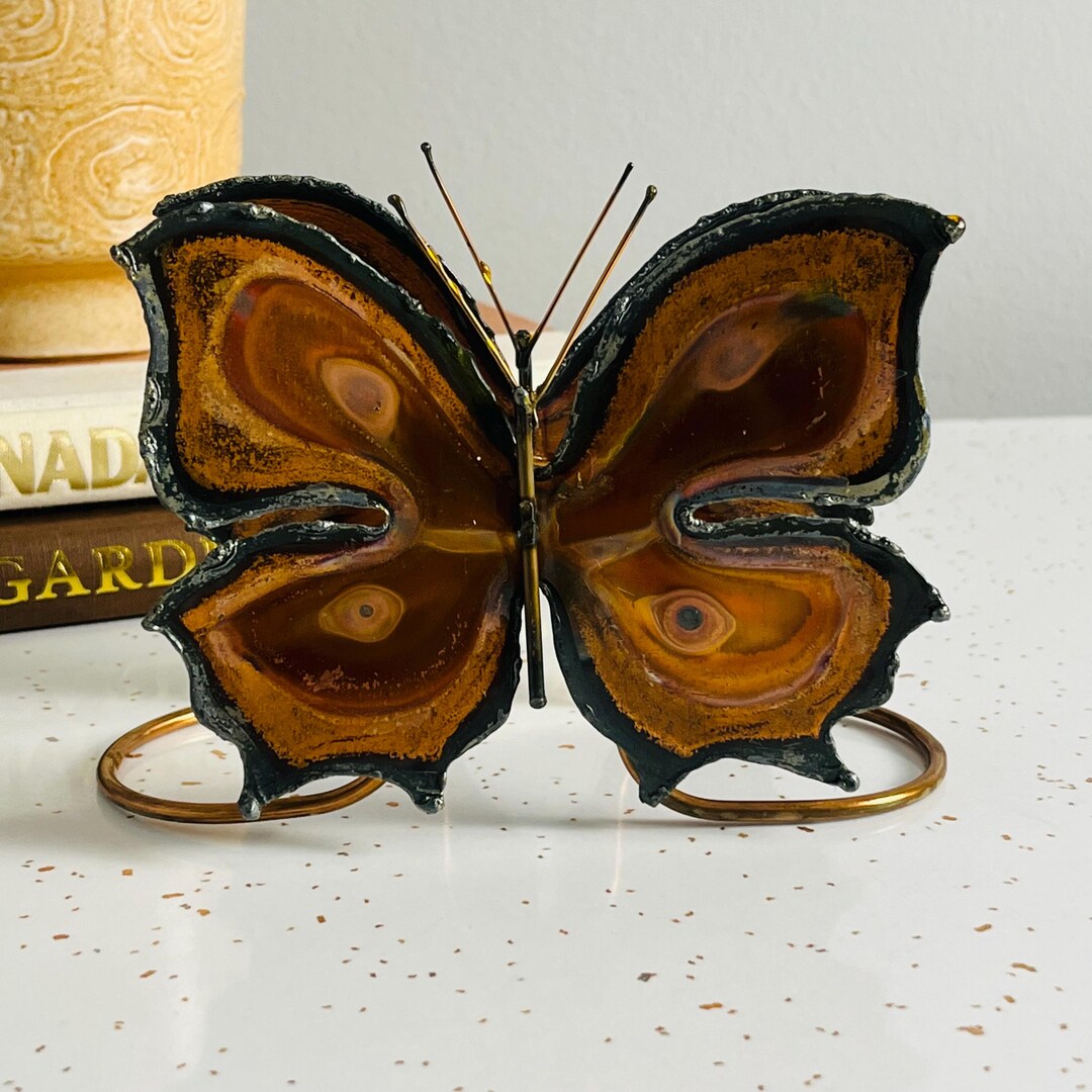 Vintage Butterfly Copper Torch Cut Napkin Holder, Mid Century Modern ...