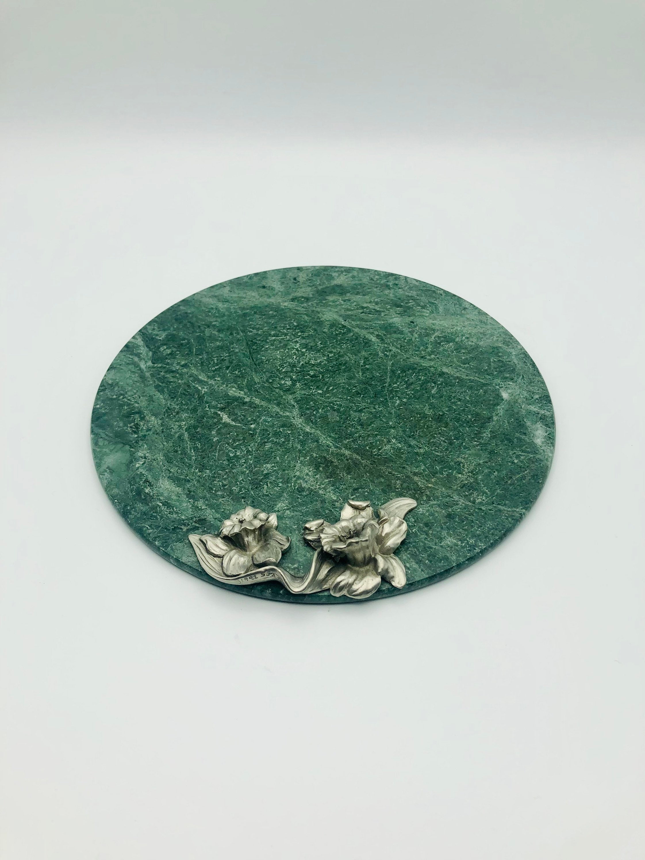 Vintage Seagull Pewter and Green Marble Cutting Board - Etsy Canada