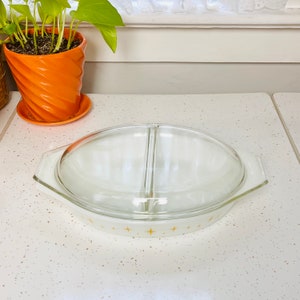 1959 Pyrex Casserole Divided Vegetable Dish in the Pyrex Constellation ...