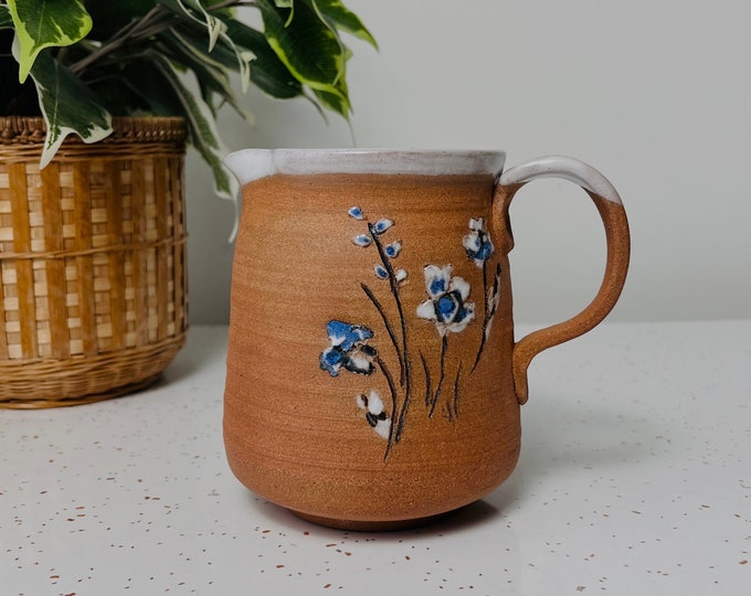 Vintage Studio Art Pottery Pitcher Cottagecore Grannycore Farmhouse ...