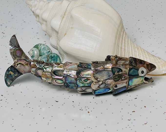 Silver and Abalone Shell Articulated Fish Bottle Opener - Etsy