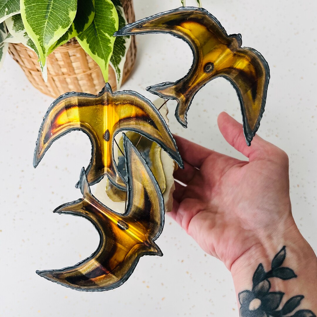 Mid Century Brutalist Brass Bird Sculpture Mid Century Modern Boho ...