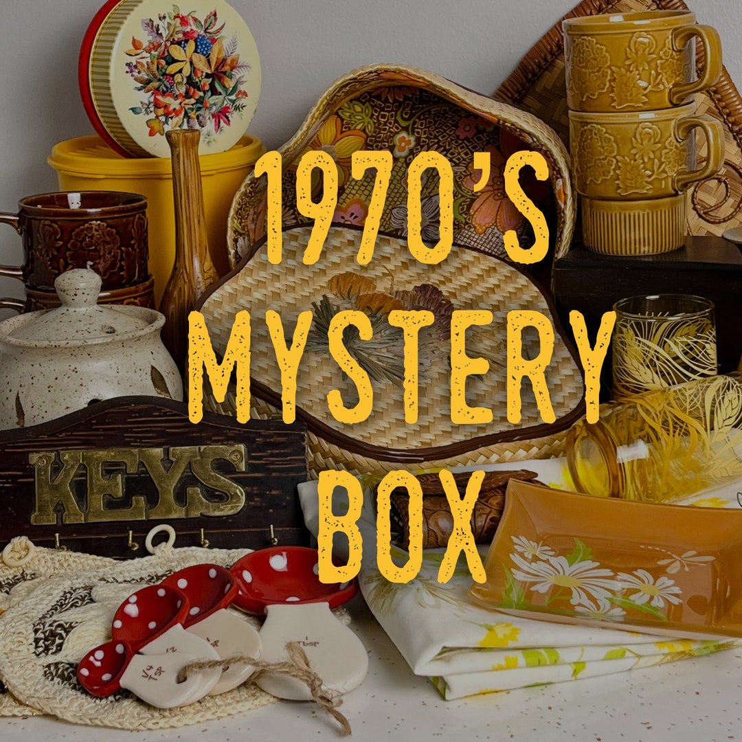1970s Home Decor Mystery Box Retro Curated 70s Vintage Bundle Gift Box ...