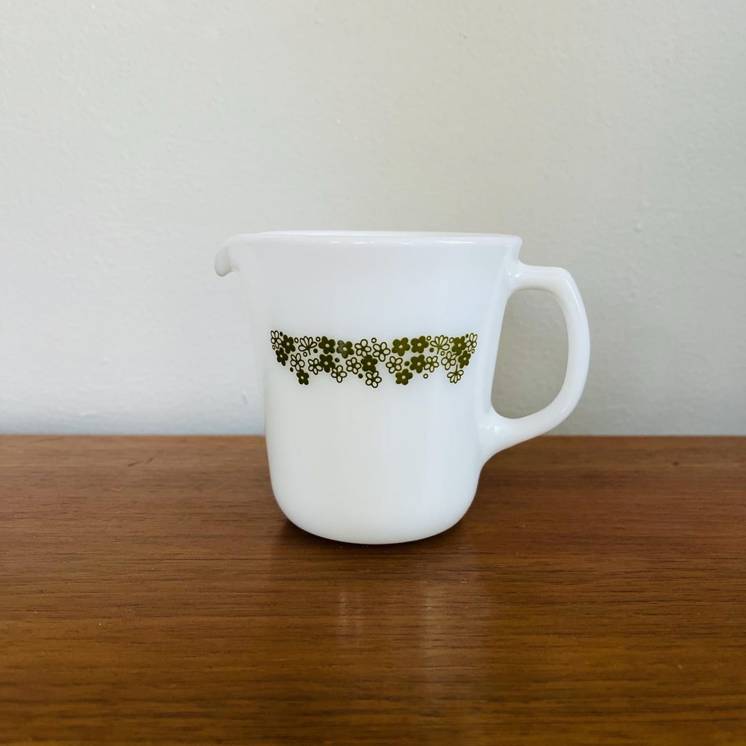 Vintage Pyrex Corning Spring Blossom/crazy Daisy Creamer Milk Glass ...