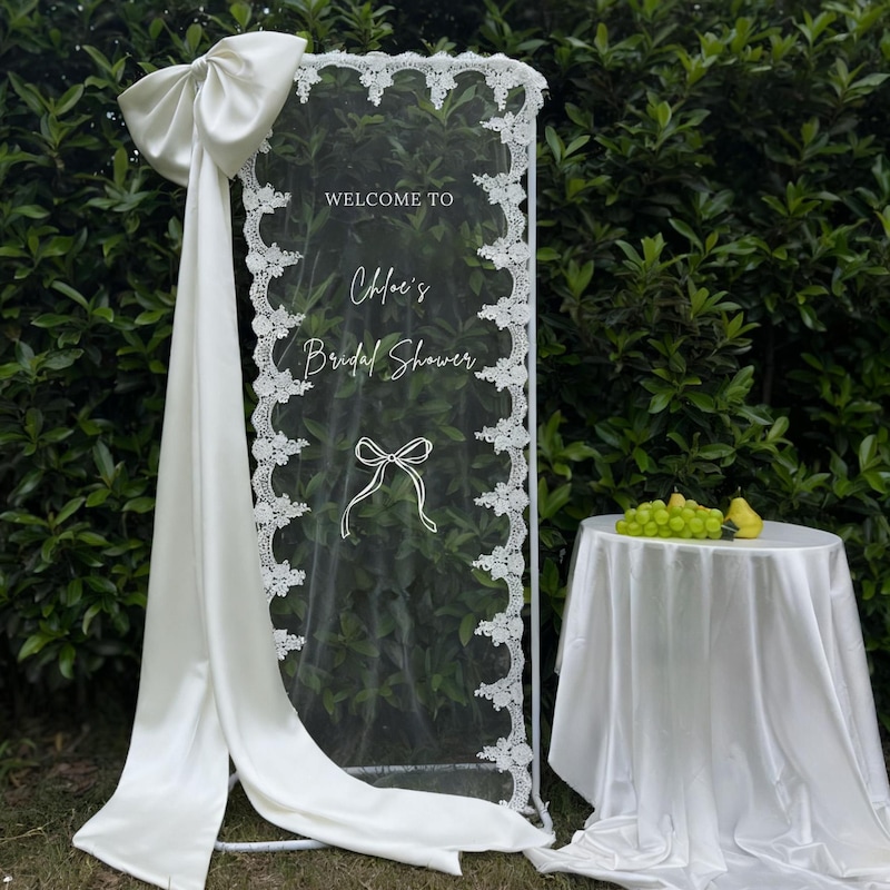 Tulle and Lace Welcome Sign - Etsy