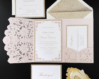 Pink Gold Wedding | Etsy