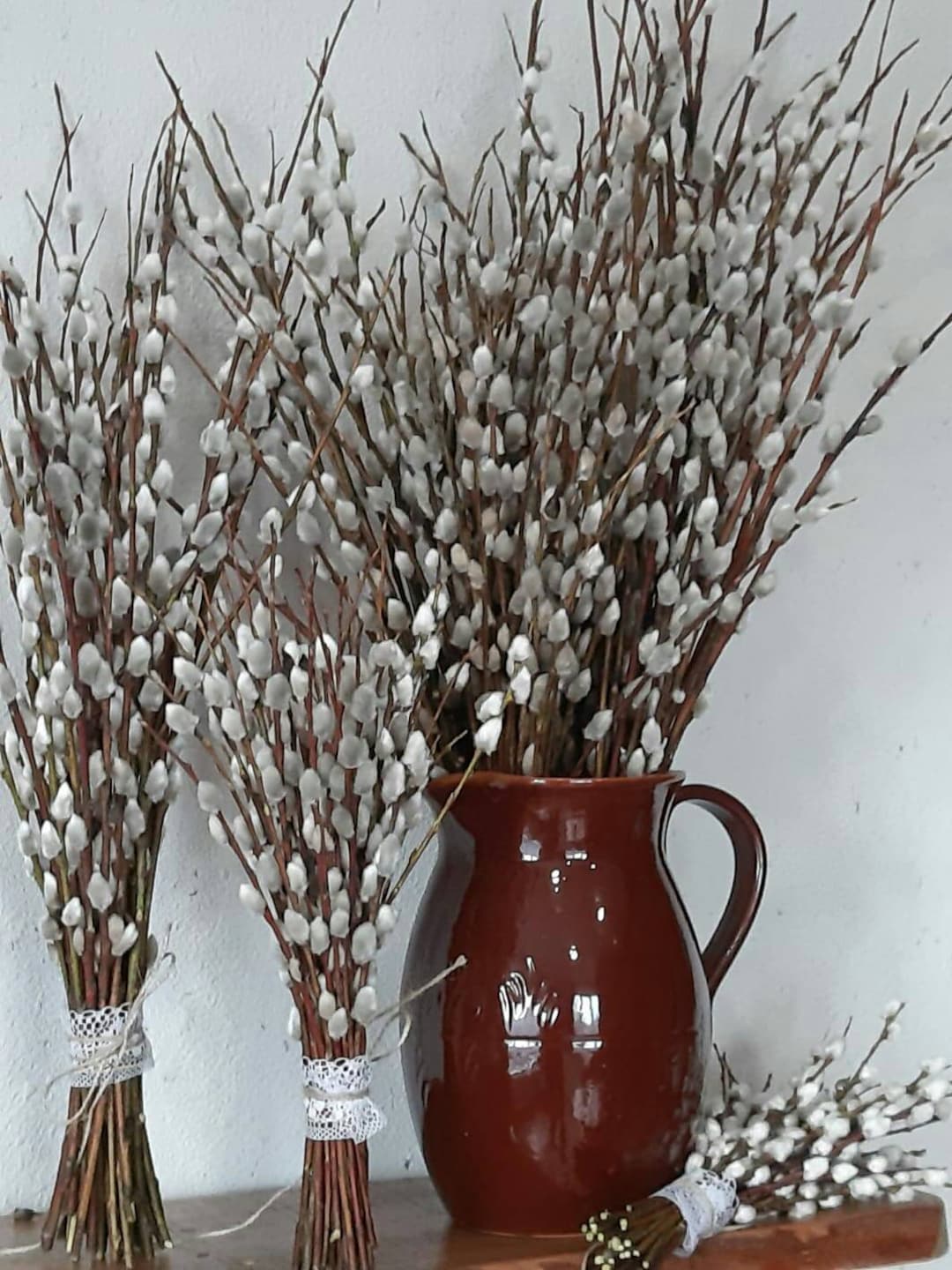 Willow Pussy Bouquet Natural Pussy Spring Bunch Willow Branches Real ...