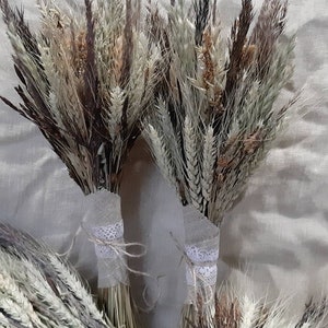 Rustic Flowers Bouquet Wheat Bunch Wild Grass Dried Flowers Bouquet ...