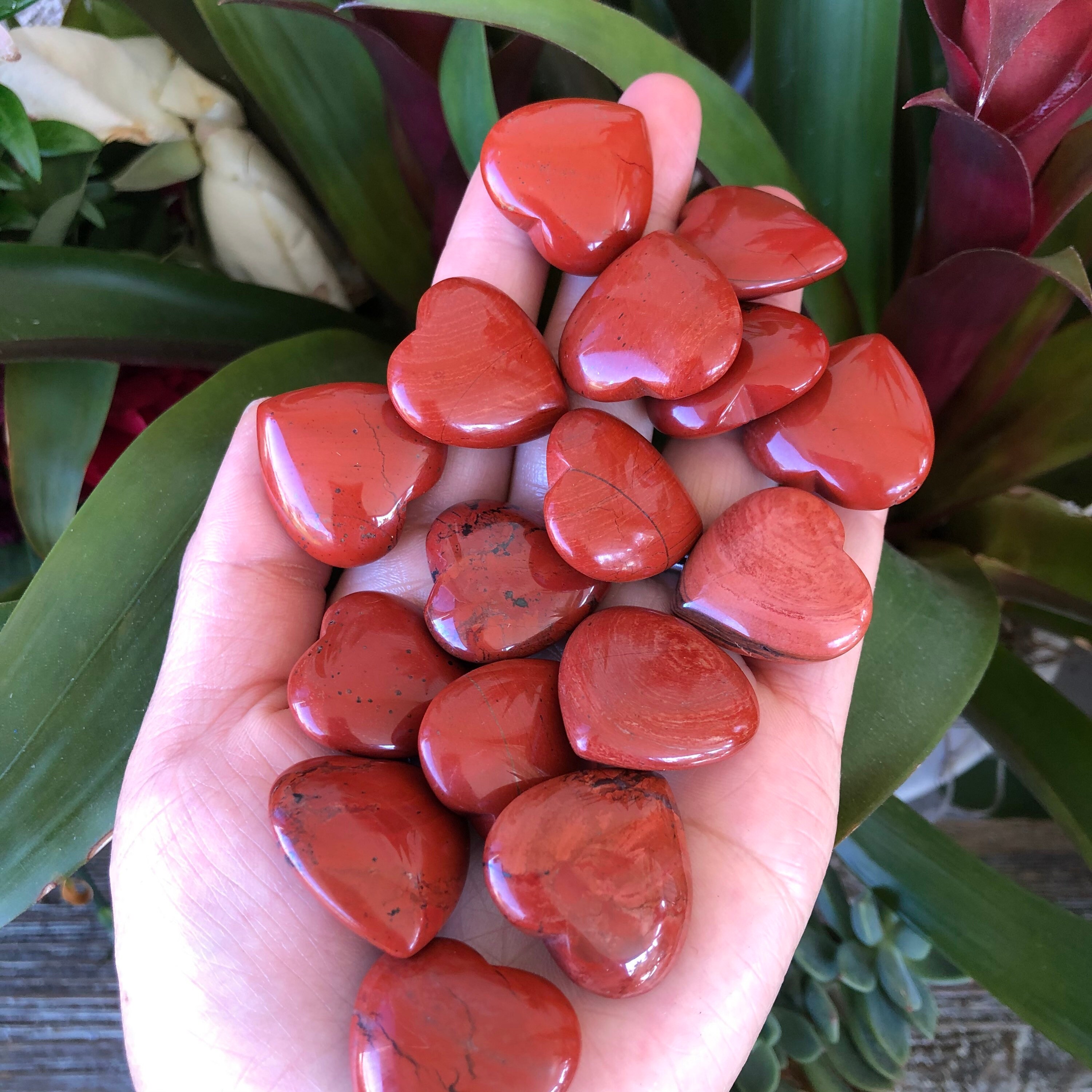 Red Jasper Heart 0.8 Healing Crystals and Stones | Etsy