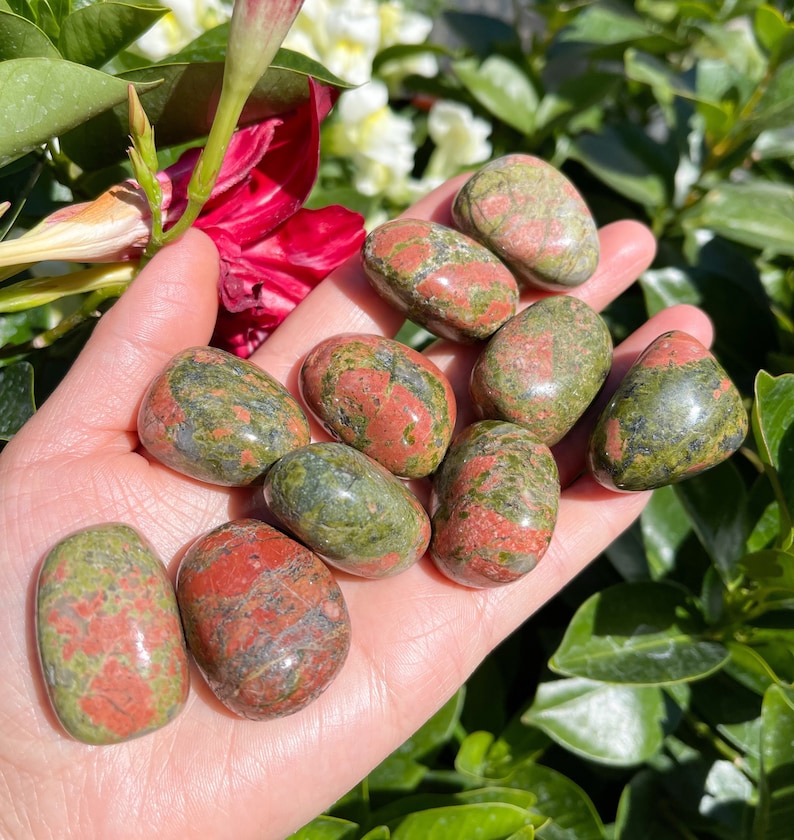 Unakite Tumbled Stones - Etsy