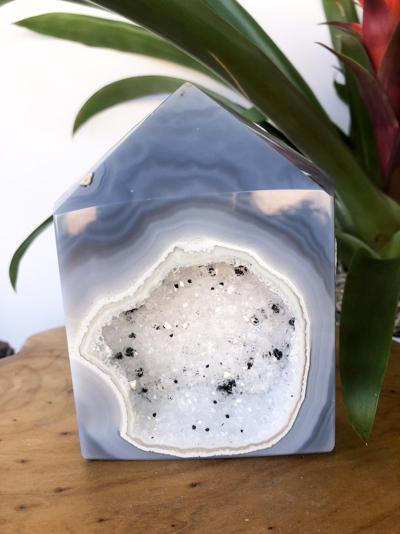 Agate Geode Tower Large Agate Druzypoint Agate Tower | Etsy