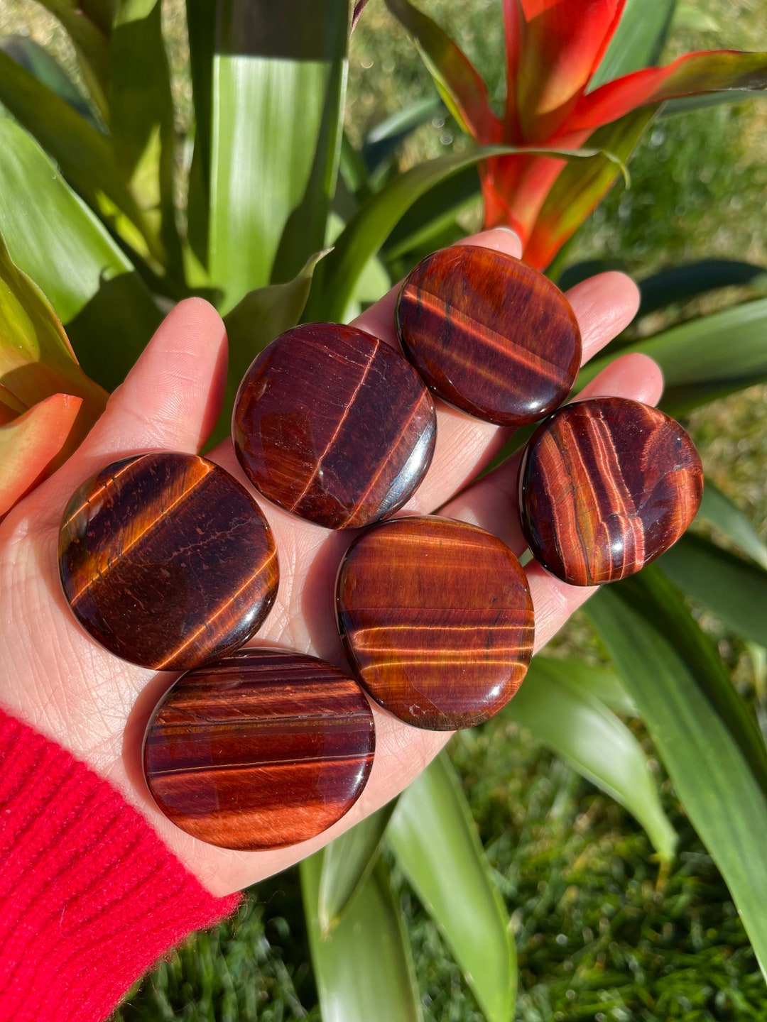 Red Tiger Eye Smooth Stone: Healing Crystals (1.3-1.5") - Etsy