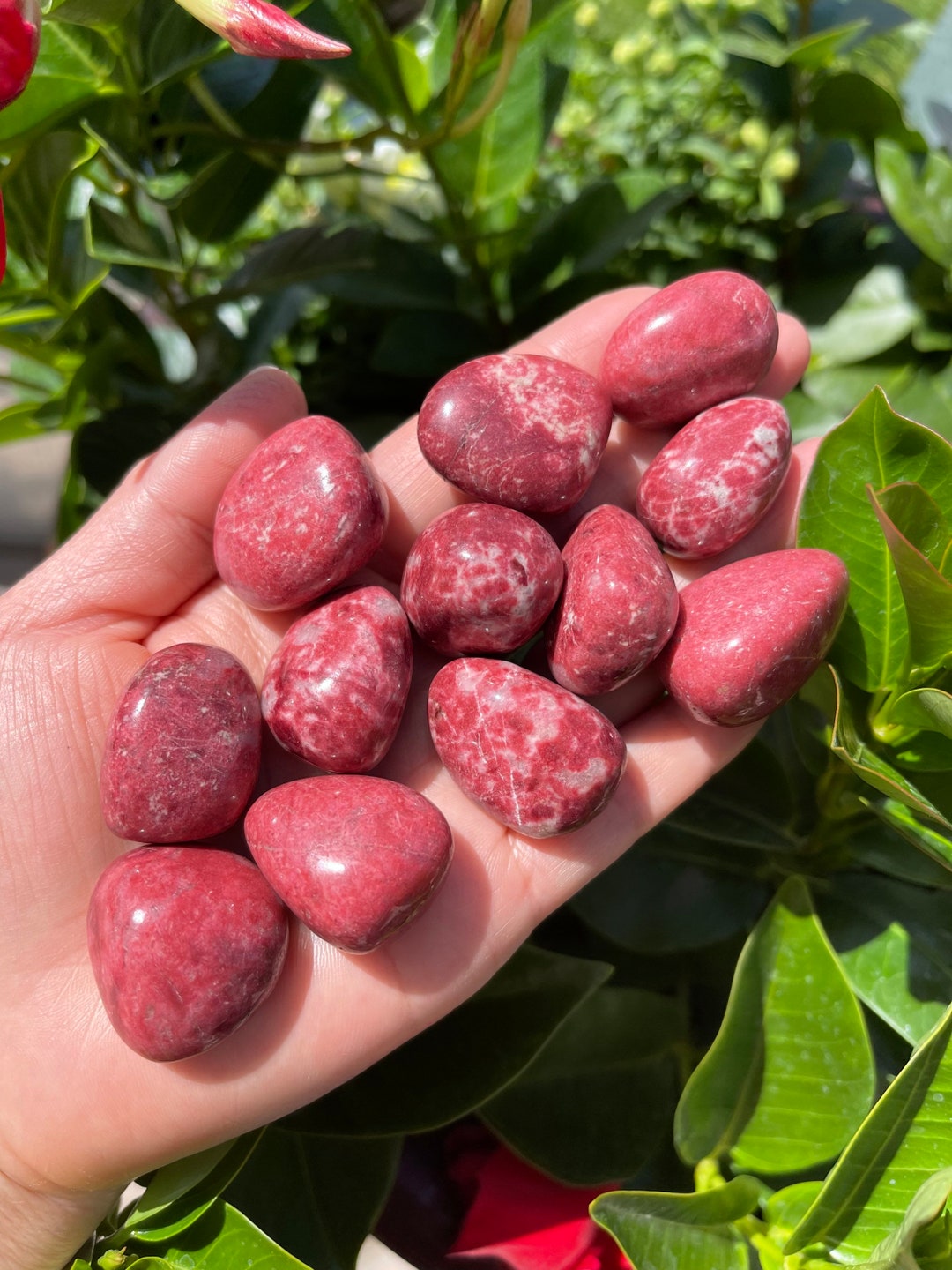 Thulite Tumbled Stone (~0.8" - 1 ”) - Healing Crystals and Stones ...