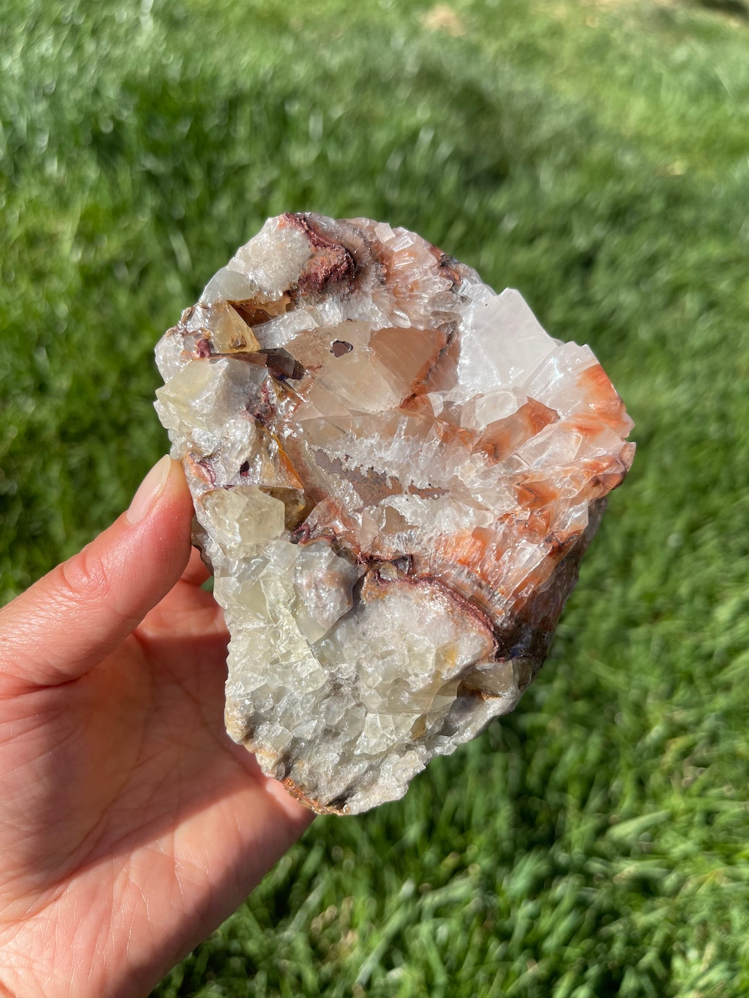 Large Rainbow Calcite - Rough Tri-color Calcite - Healing Crystals and ...