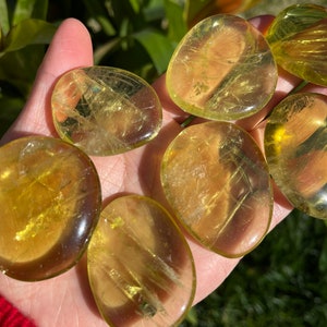 Lemon Quartz Smooth Stones - Lemon Citrine - Lemon Quartz - Healing ...