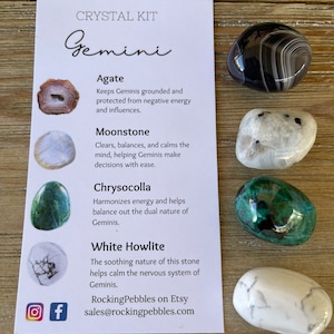 Crystals for Gemini - Zodiac Crystal Set - Unique Gift for Gemini ...