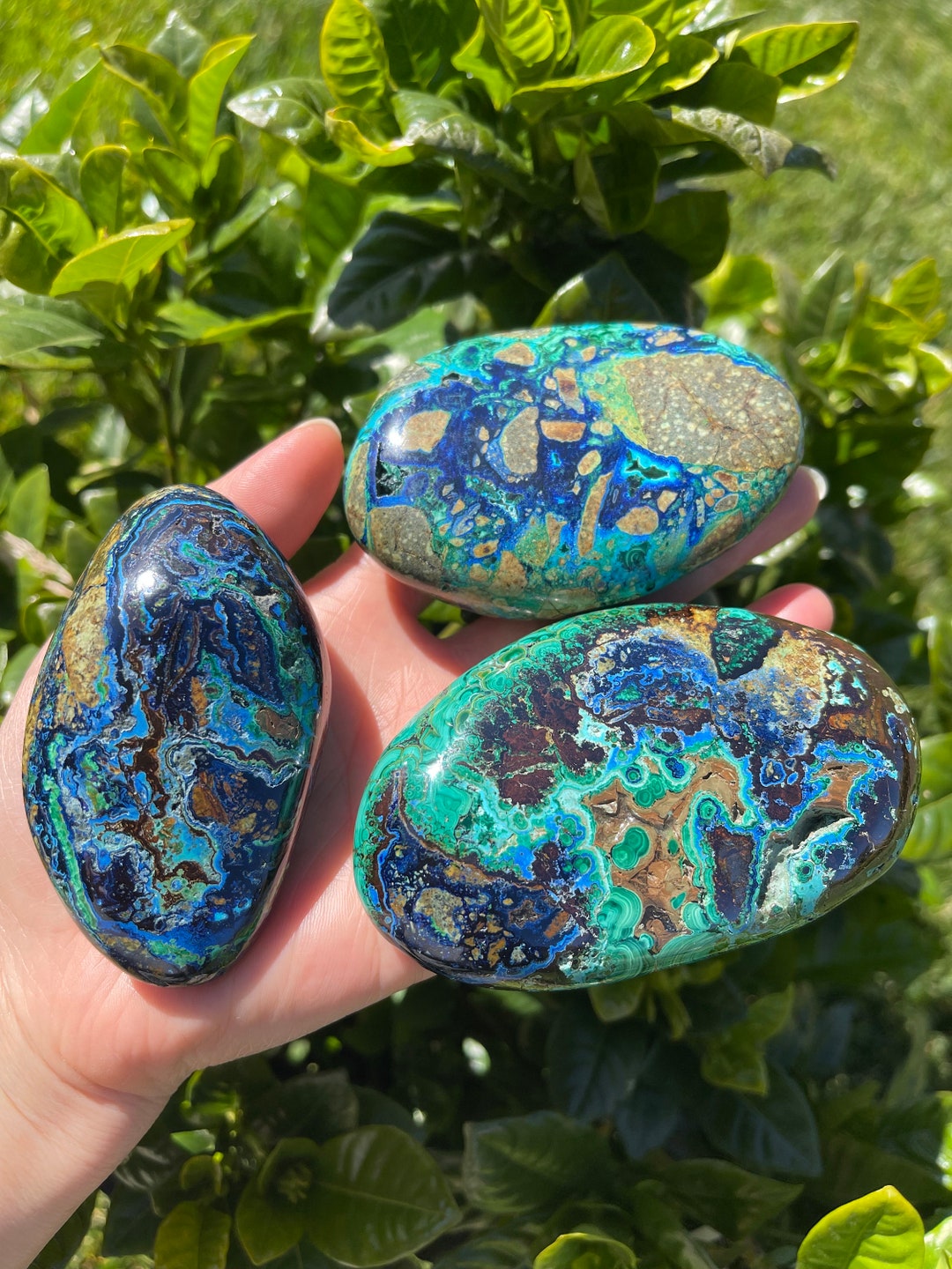 Azurite Malachite - Azurite Tumbled Stones - High Quality Azurite ...