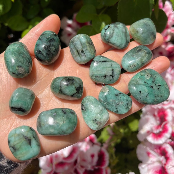 Tumbled Emerald - Etsy