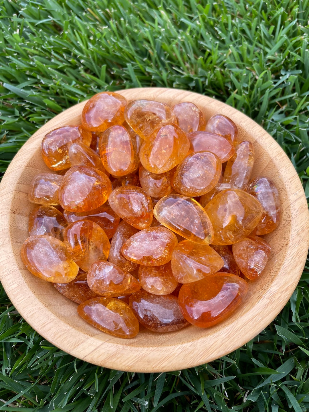 Citrine Tumbled Stones (~1" - 1.2”) - Citrine - Healing Crystals and ...