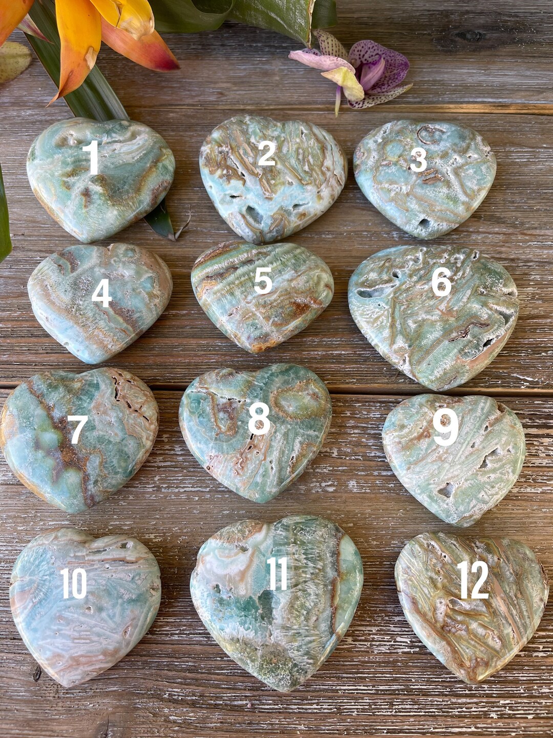 Caribbean Calcite Heart - Etsy