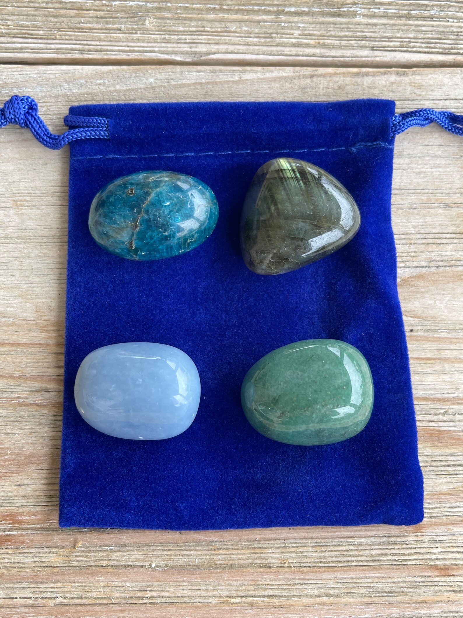 Crystal Set - Crystals for Insecurity - Angelite - Blue Apatite ...
