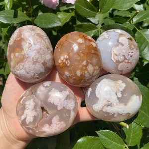 Flower Agate Palm Stone - Flower Agate - Healing Crystals and Stones ...