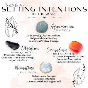 Crystal Set - Setting Intentions by the Moon - Aquamarine - Moonstone ...