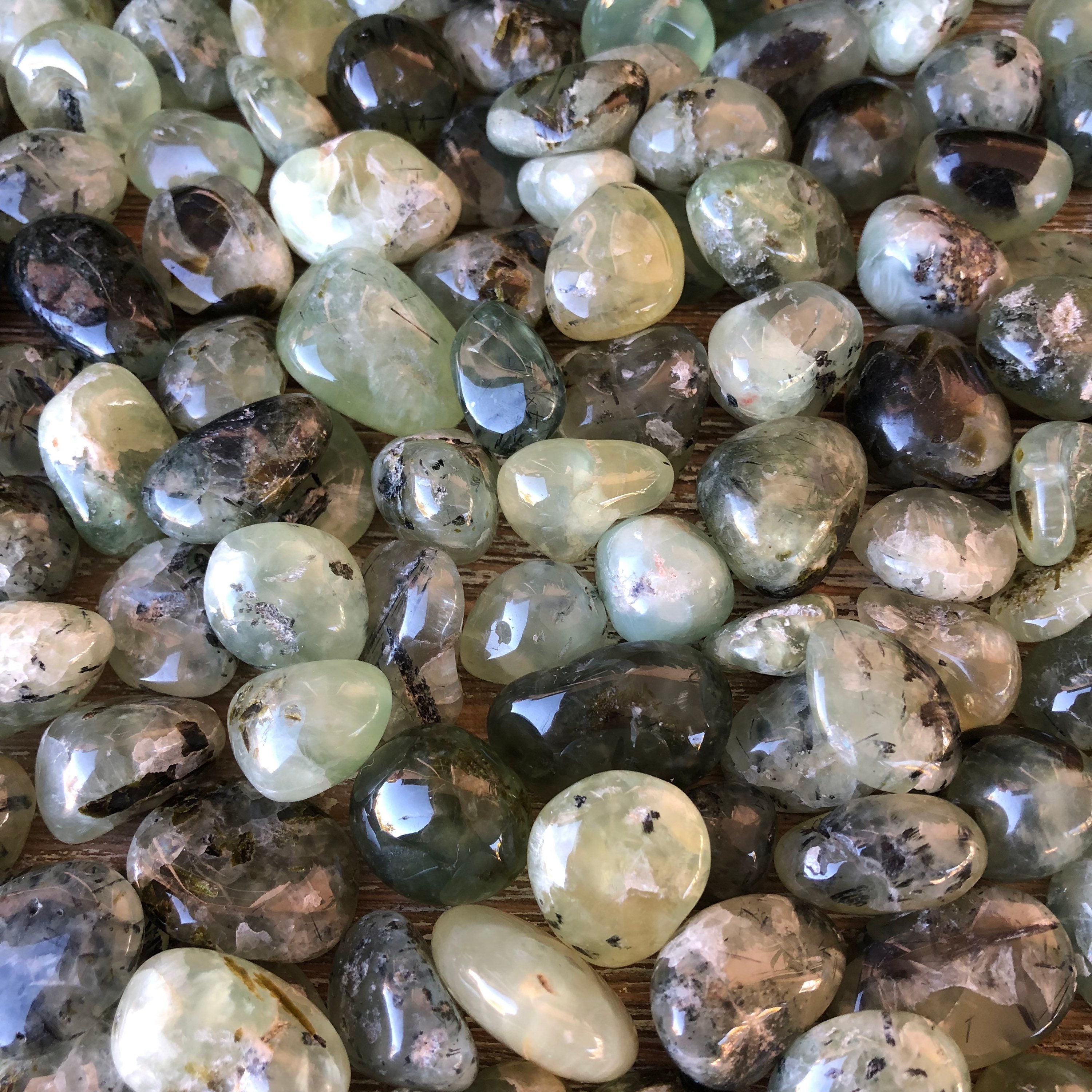 1 OZ Prehnite Tumbled Stones 0.5 Prehnite With Epidot - Etsy