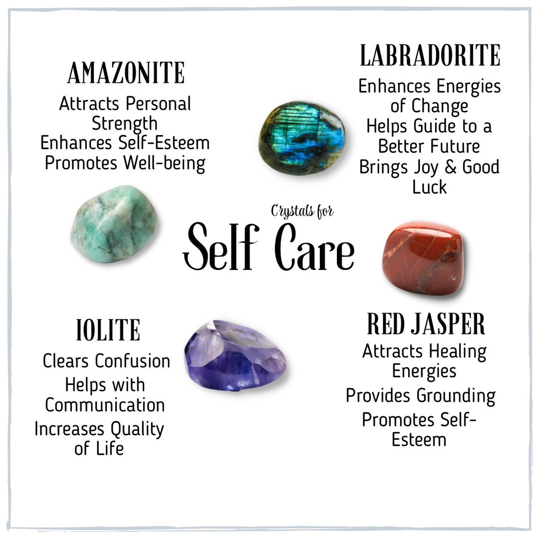Crystal Set - Crystals for Self Care - Iolite - Red Jasper ...