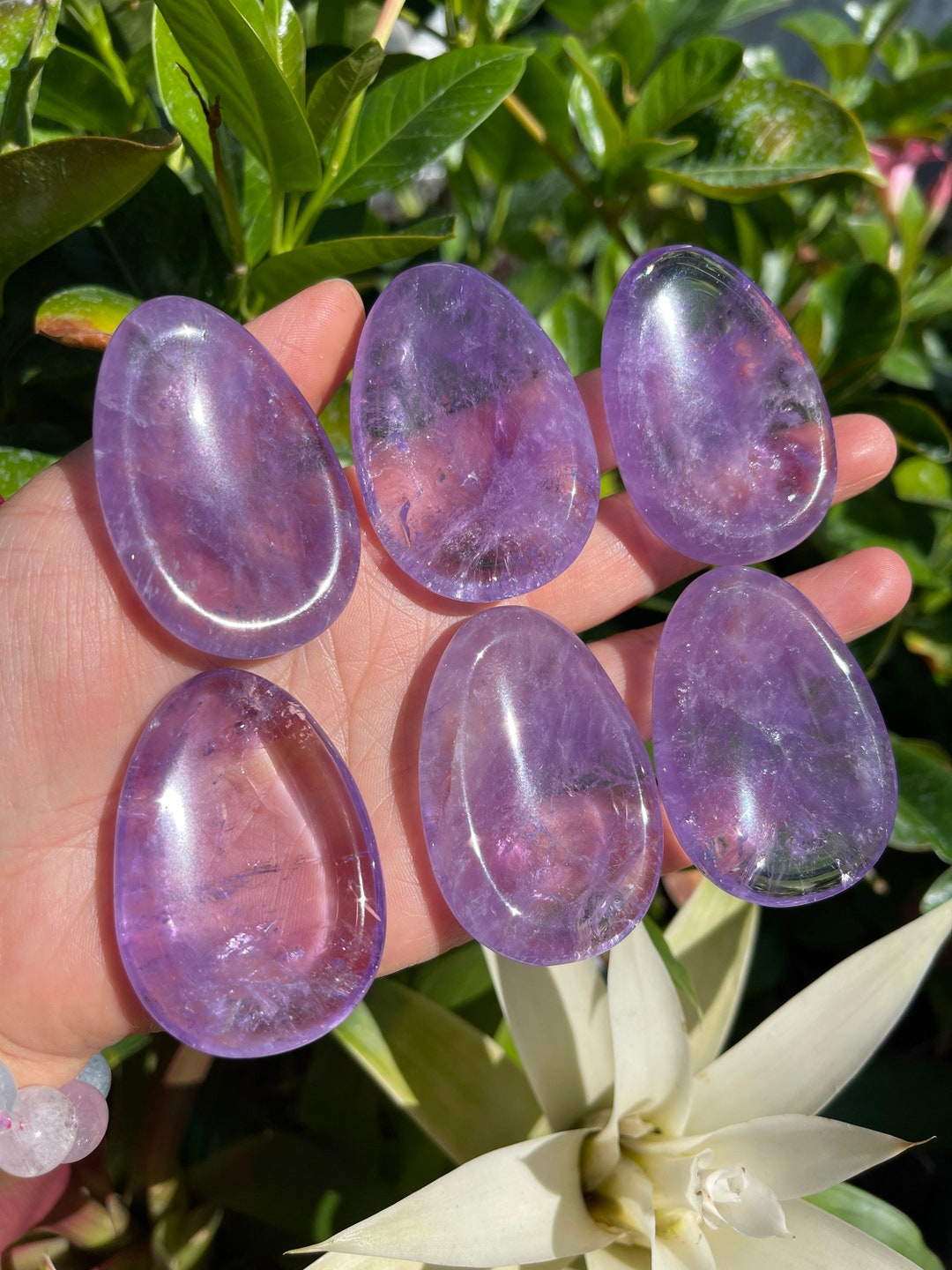 Amethyst Thumb Stone (2") - Amethyst - Worry Stone - Healing Crystals ...