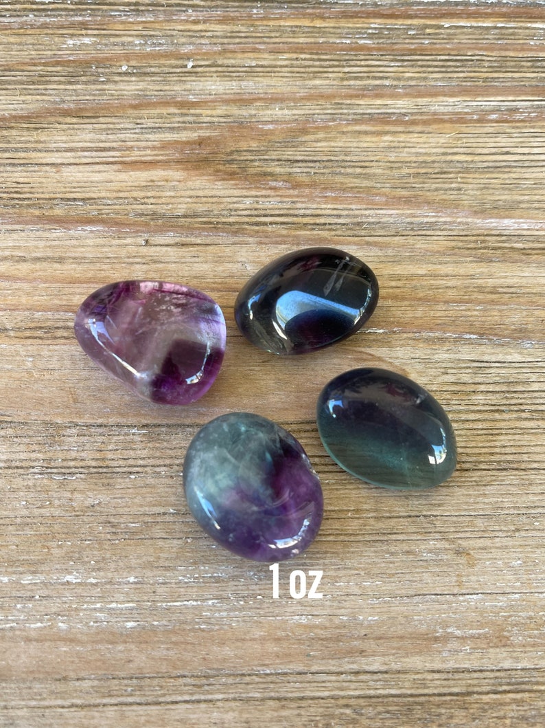 1 Oz Fluorite Tumbled Stones Mixed Color Fluorite Healing - Etsy