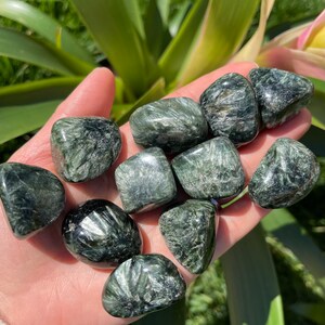 Seraphinite Tumbled Stones - Tumbled Seraphinite - Rare Stones ...