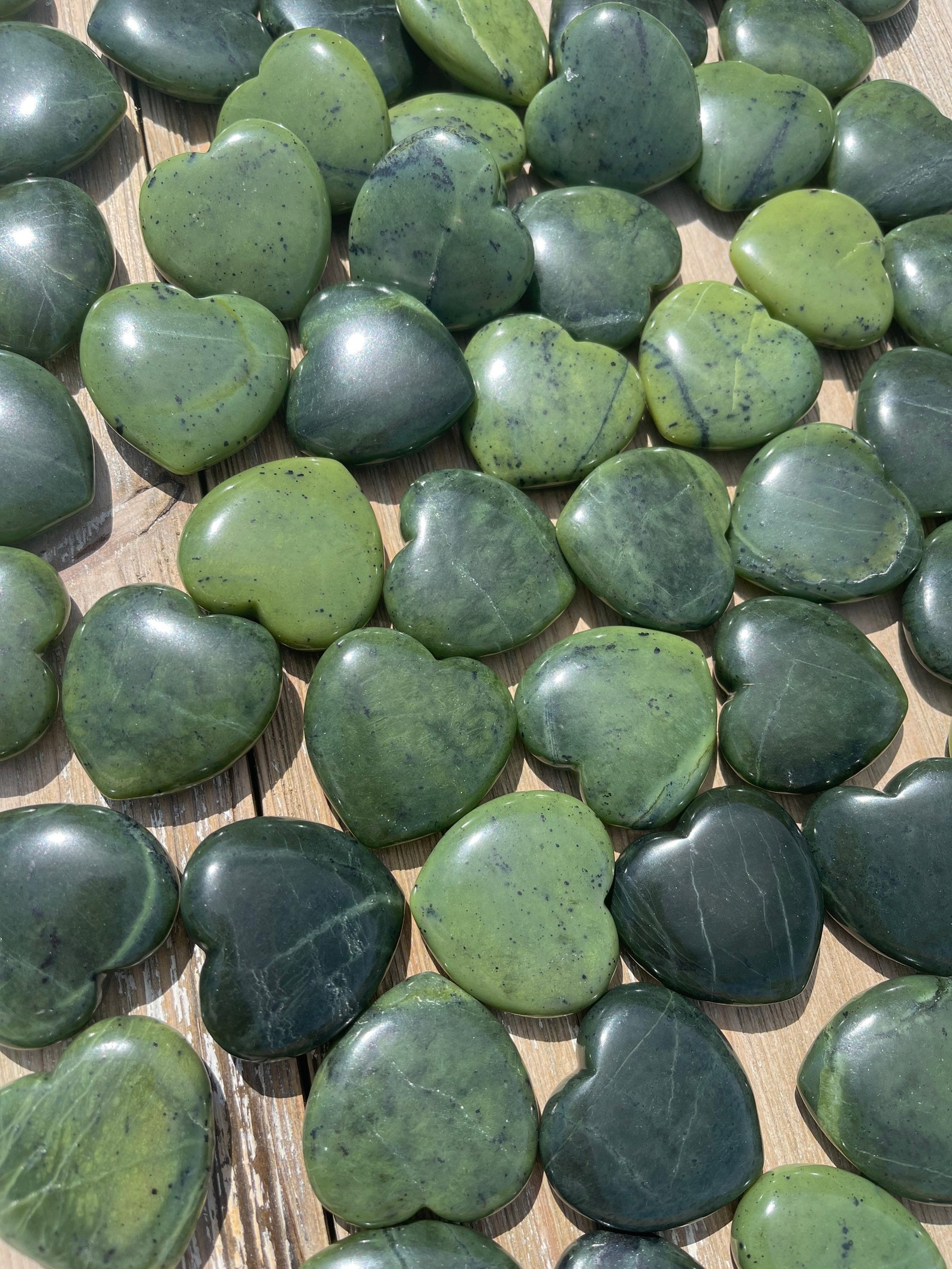Nephrite Jade Heart Nephrite Jade Healing Crystal and Stone Heart ...