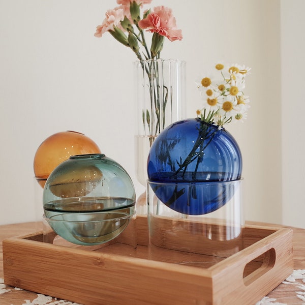 Colored Glass Vases - Etsy