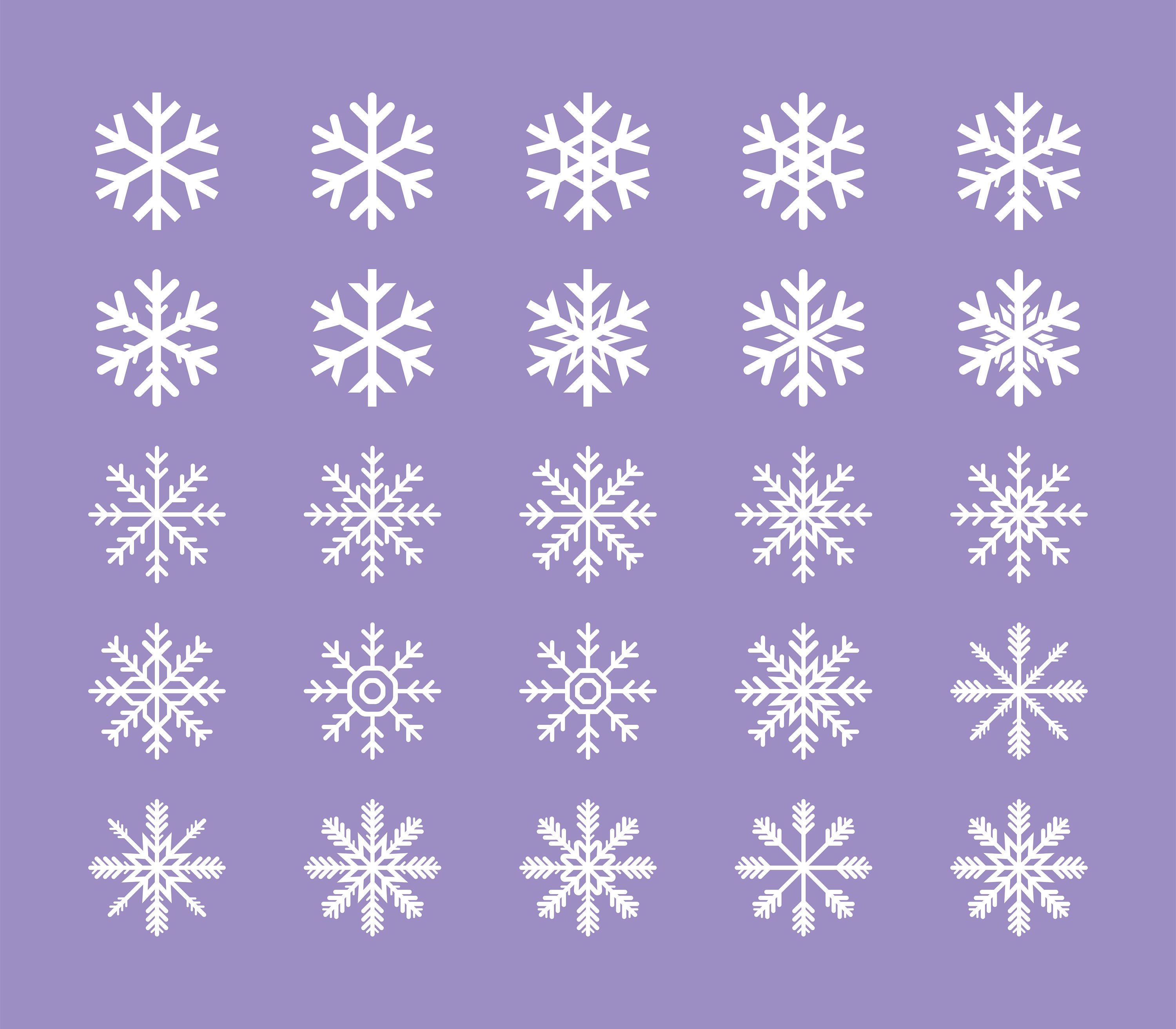 100 Snowflake SVG Bundle, Christmas Winter Cut Files (digital Download ...