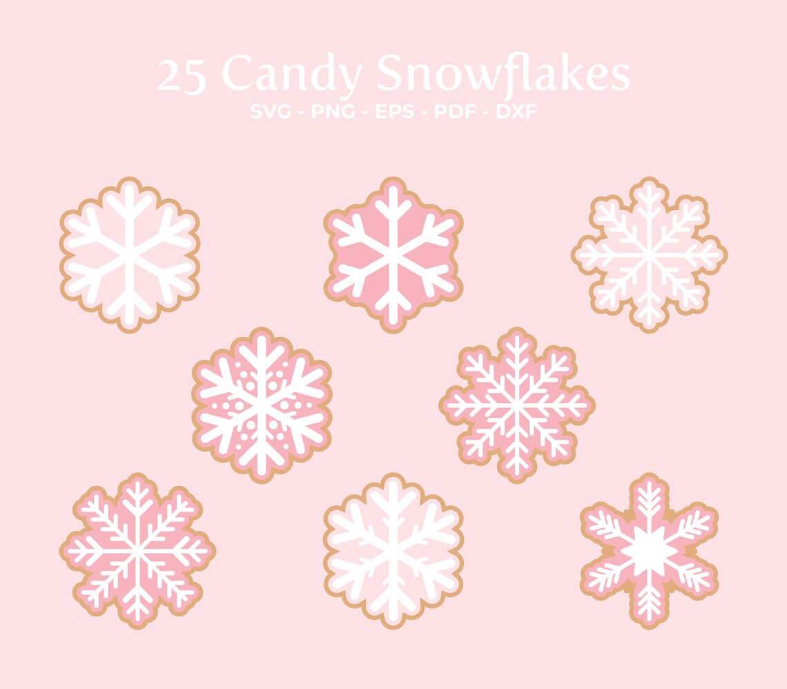 Candy Snowflake SVG Bundle, Christmas Ornaments Cut File (digital ...