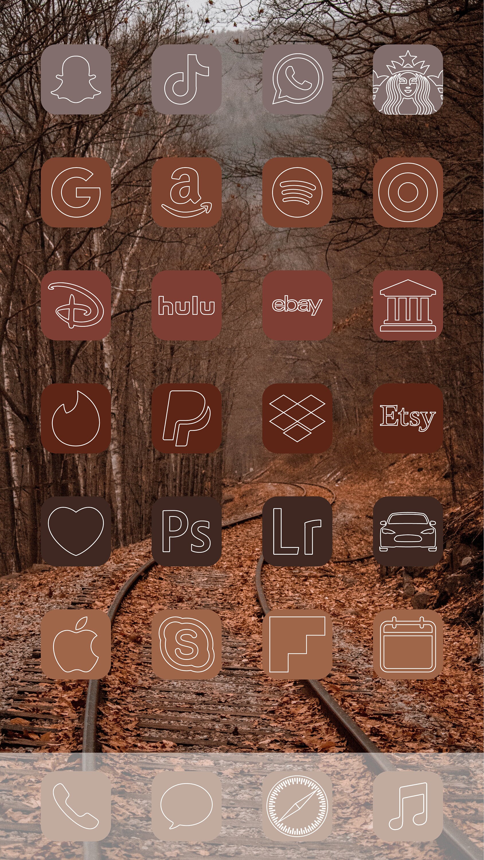 Aesthetic Fall iOS 14 App Icons Pack 108 Icons 10 Colors | Etsy