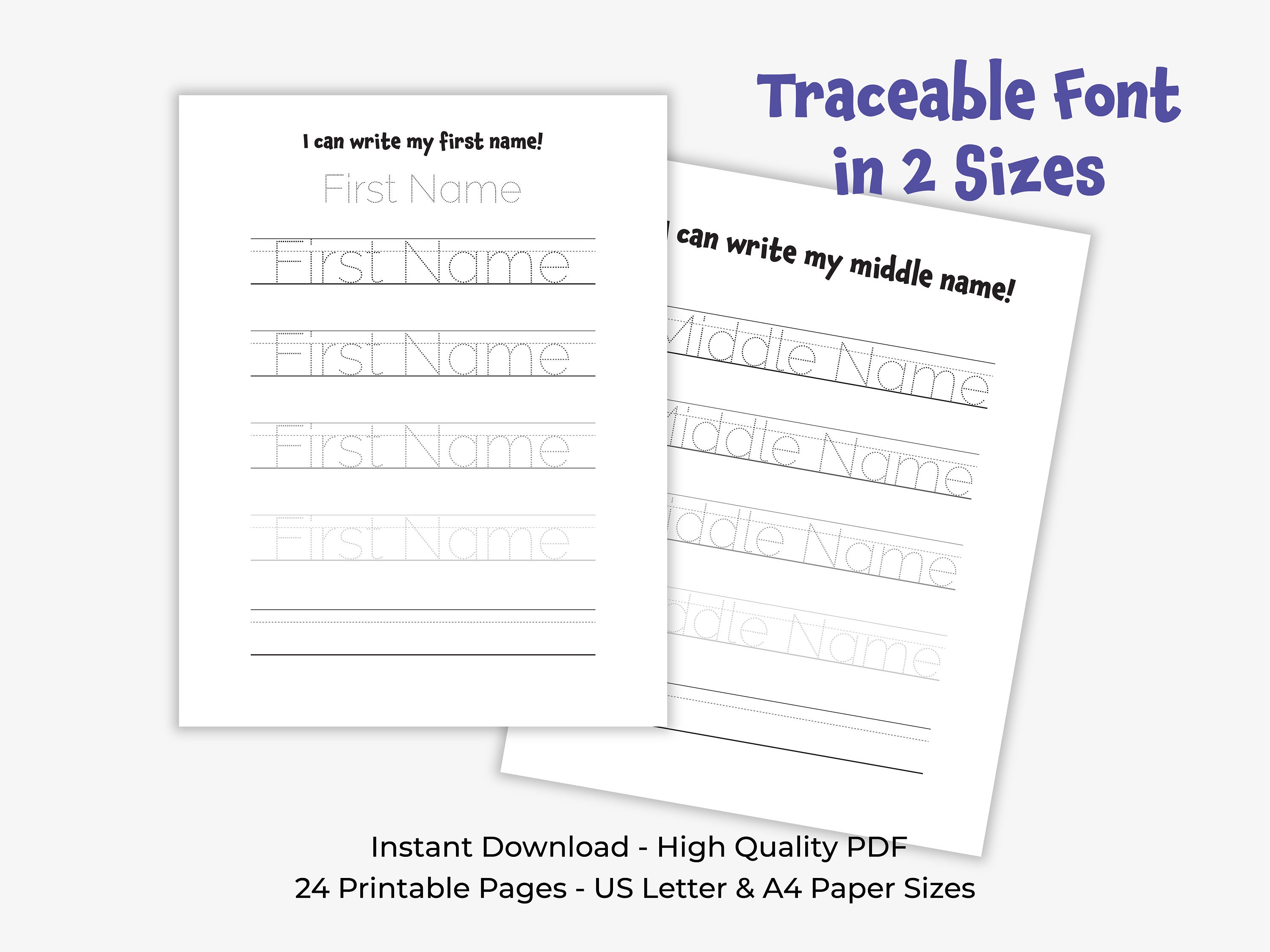 Name Trace Worksheet, Custom Name Tracing Worksheet Printable for Pre ...