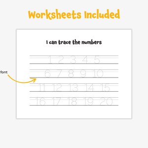 Numbers 1-20 Practice Worksheet, Handwriting Practice Sheet, Numbers 1 ...