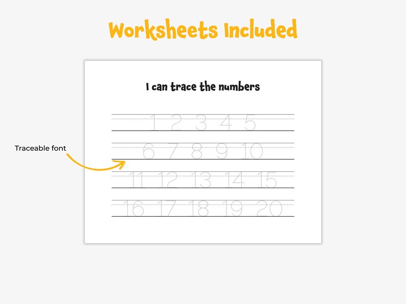 Numbers 1-20 Practice Worksheet, Handwriting Practice Sheet, Numbers 1 ...