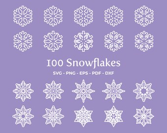 Snowflake SVG Bundle, Christmas SVG, Winter SVG, Snowflakes Cut File ...