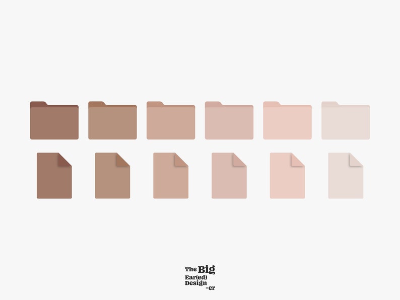Aesthetic Neutral Desktop Folder and Document Icons Pack | Etsy
