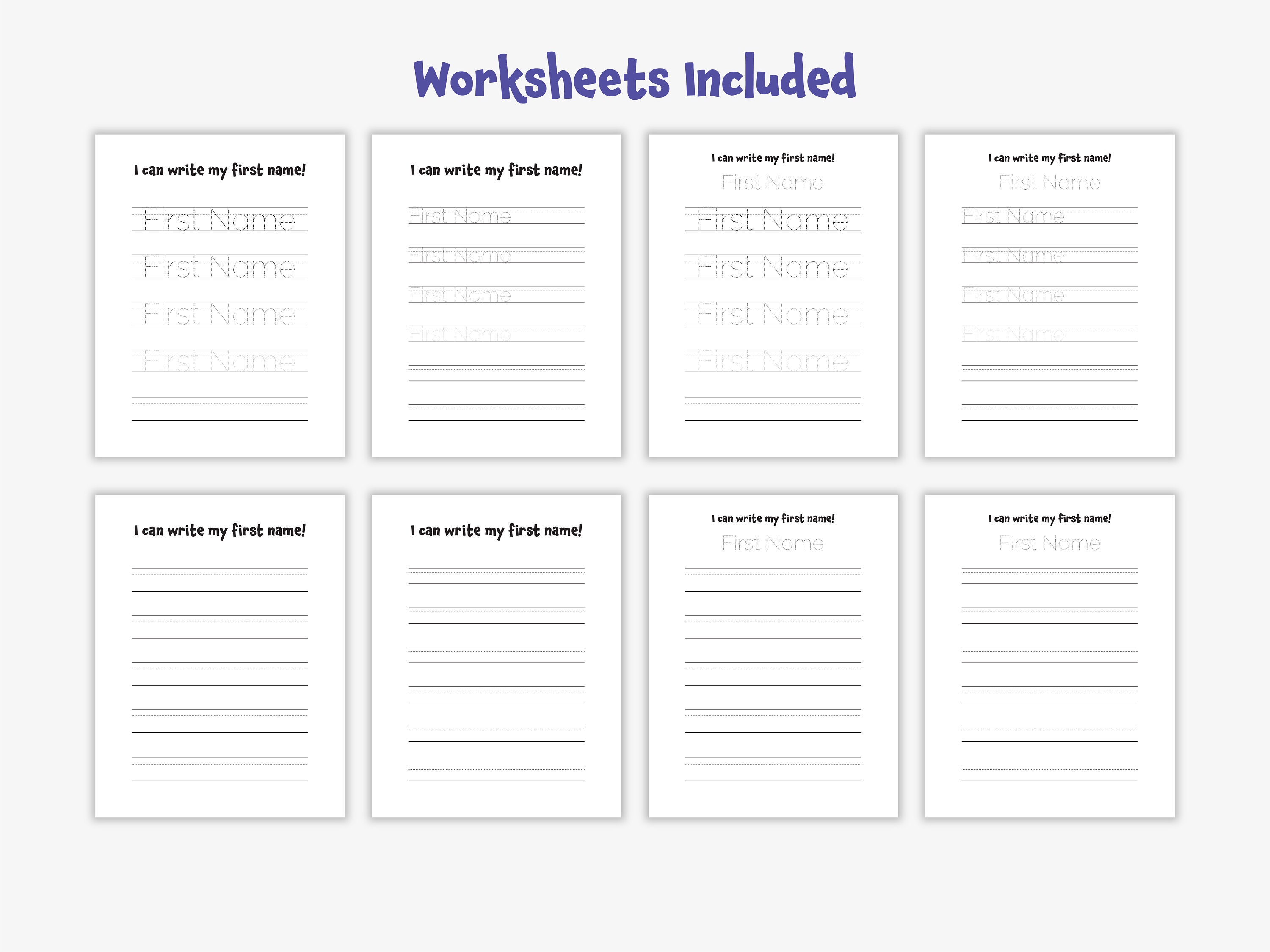 Name Trace Worksheet, Custom Name Tracing Worksheet Printable for Pre ...