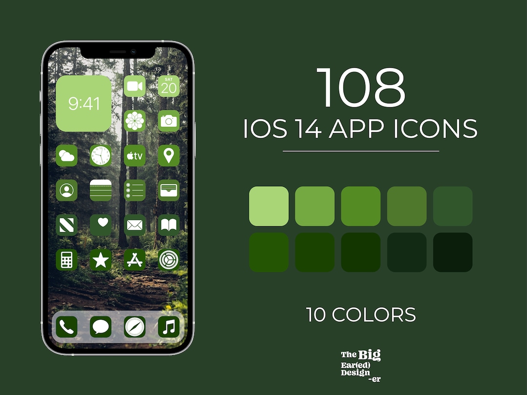 Ios 14 Icons Green App Icons 108 Icons 10 Colors Green App Icons ...