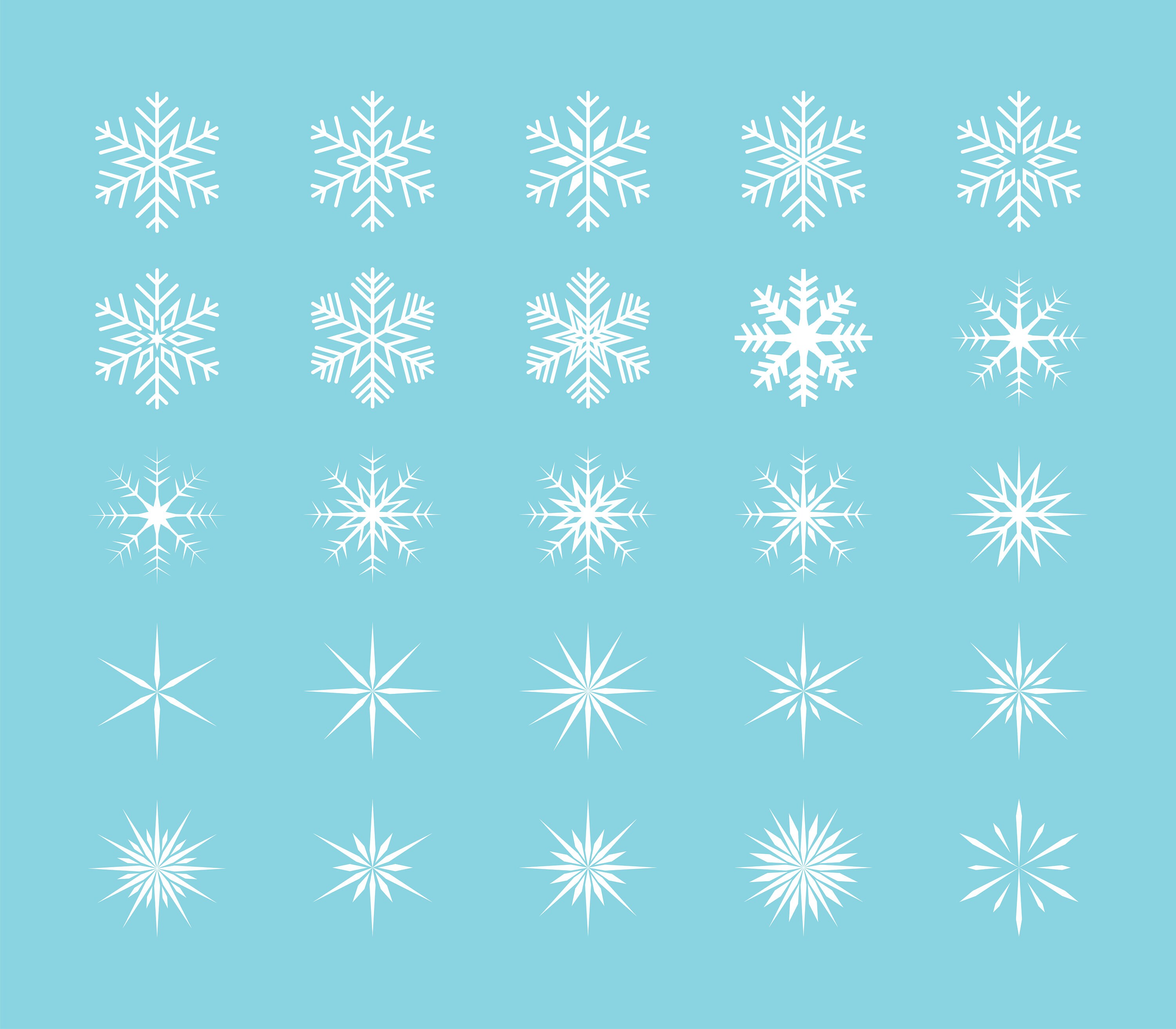 Snowflake SVG Bundle Christmas SVG Winter SVG Snowflakes - Etsy