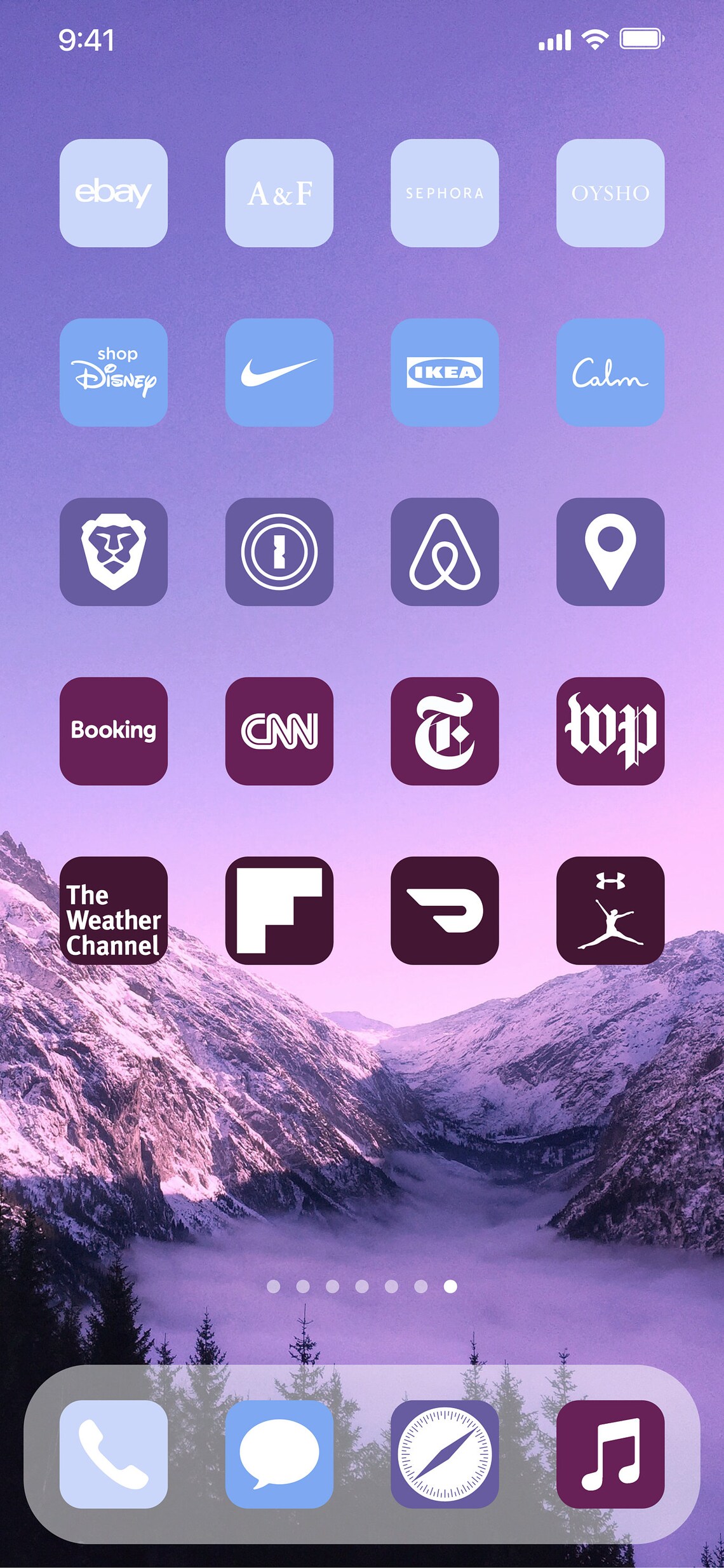 Purple App Icons Aesthetic Widgets Lila Homescreen Peachy Lavendel Pastel Ios14 - RedFly Icons
