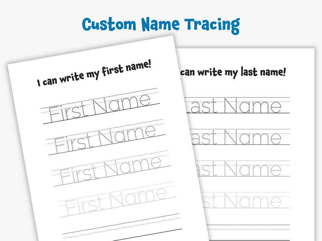 Name Trace Worksheet, Custom Name Tracing Worksheet Printable for Pre ...