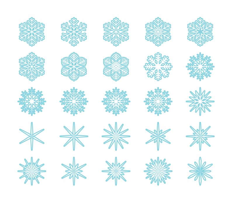 Snowflake SVG Bundle, 50 Christmas Winter Cut Files (instant Download ...