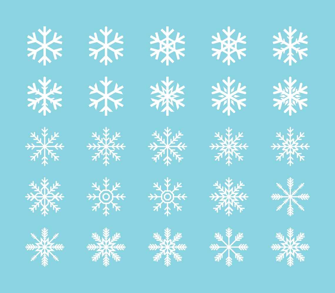 Snowflake SVG Bundle, 50 Winter Cut Files (digital Download) - Etsy