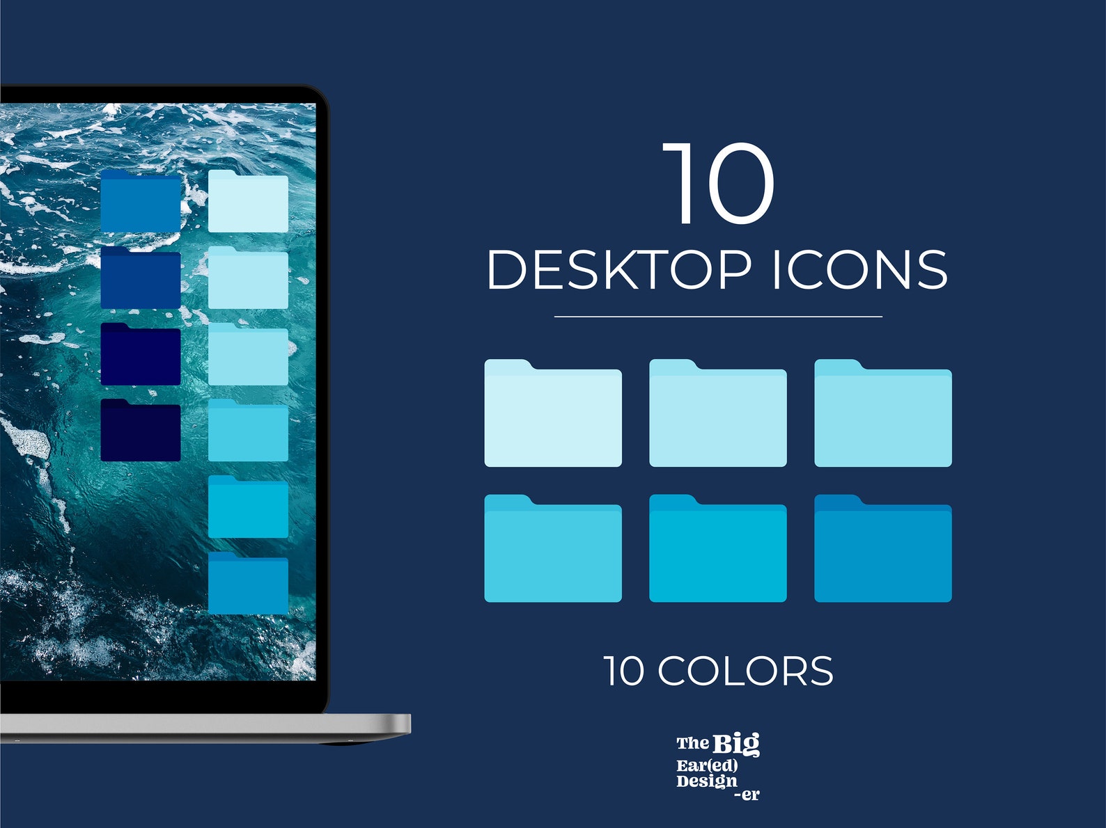 Aesthetic Blue Desktop Icons Pack Macos and Windows - Etsy